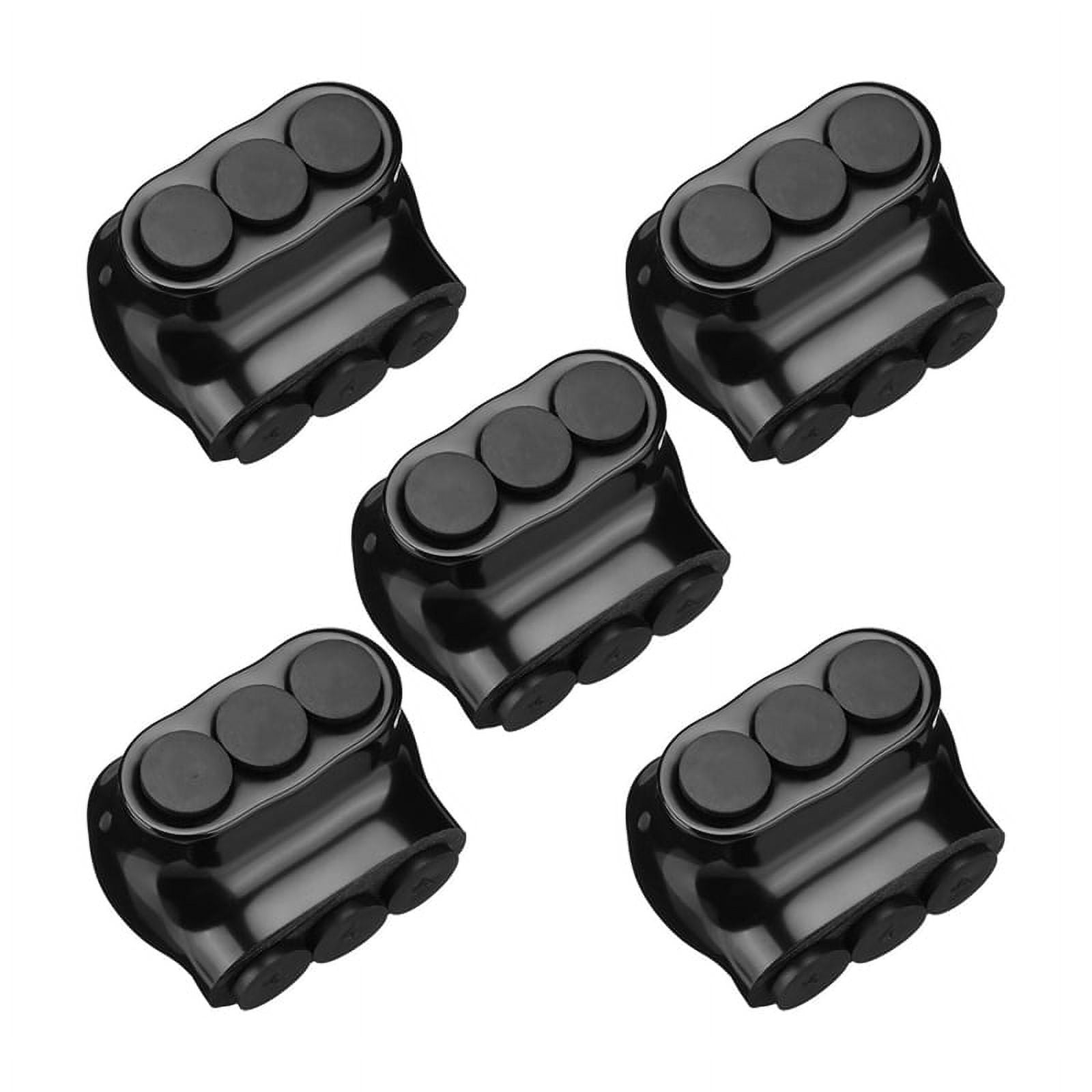 5 Pcs Black Insulated Multi Cable Connector, 3 Ports Electric Wire ...