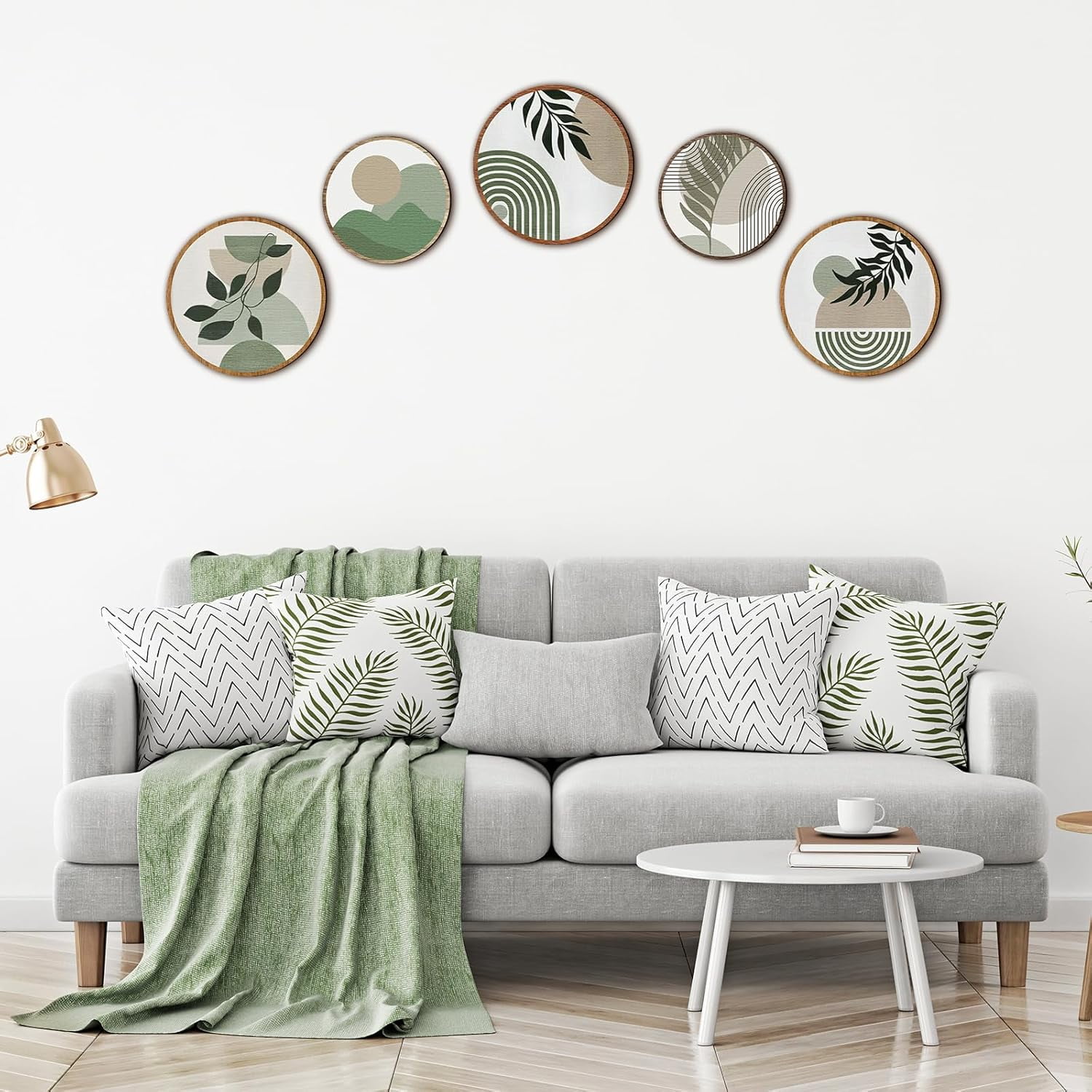 5 Pcs Boho Wooden Wall Art - Bohemian Geometric Hanging Decor for ...