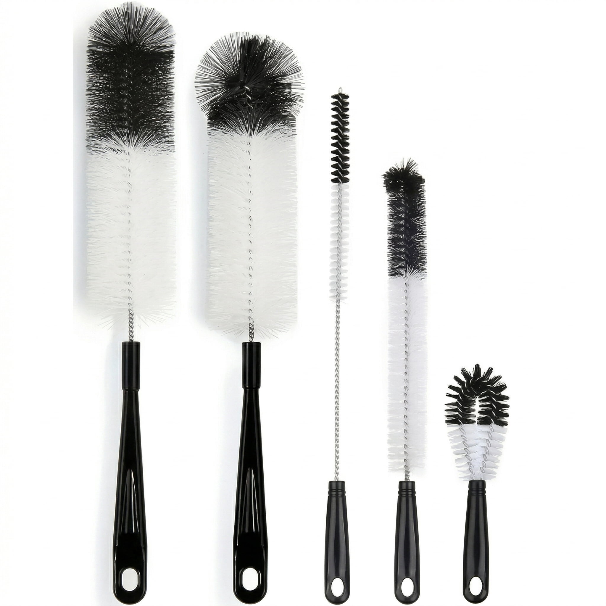 5 Pcs Bottle Cleaning Brush Set - Long Handle Bottle Cleaner for Wine ...