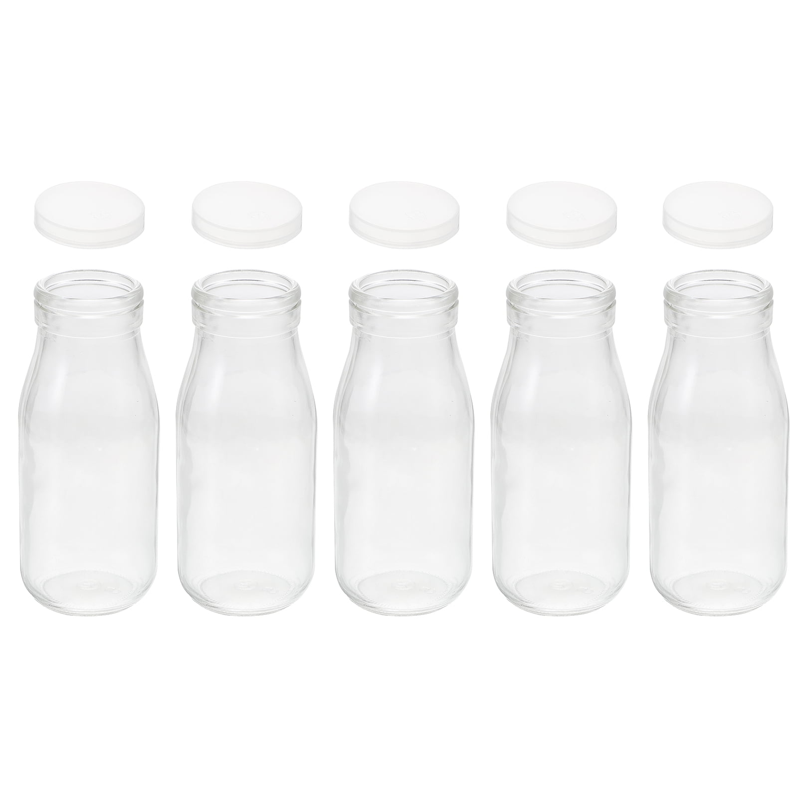 5 Pcs Bottle Container Water Bottle Vintage Milk Bottles Glassware Milk ...