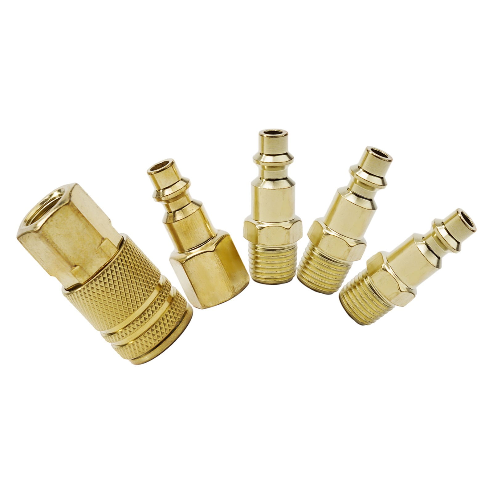 5 Pcs Brass Quick Coupler Air Hose Line End Connector Set for ...