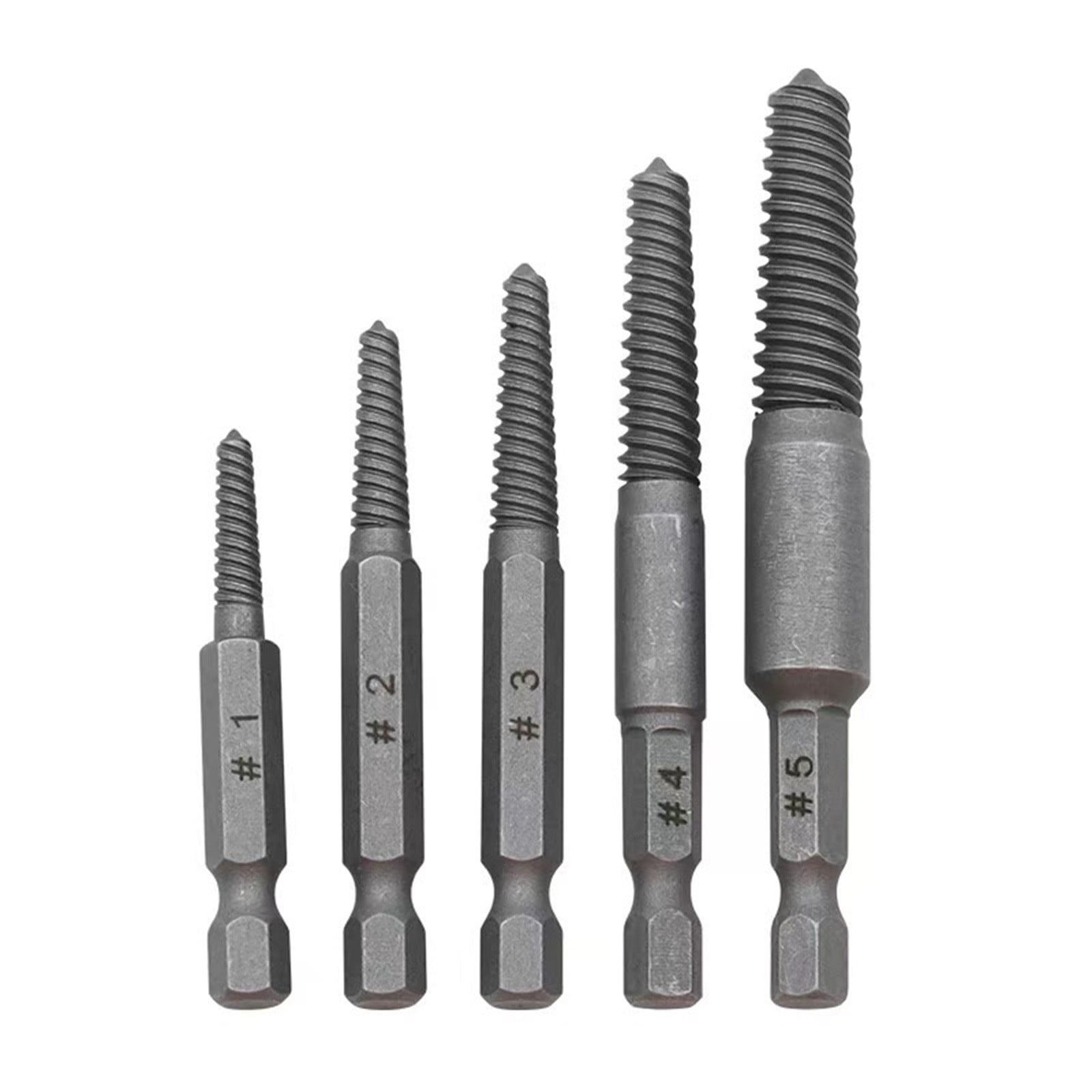 5 Pcs Breakaway Screw Removal Kit Breakaway Screw Extractor Kit 1/4 ...