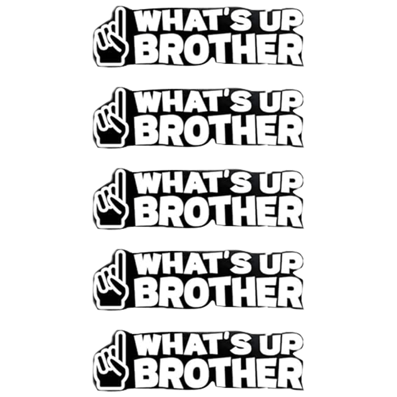 5 Pcs What's up Brother Car Stickers, Funny Vehicle Sketch Decal for ...