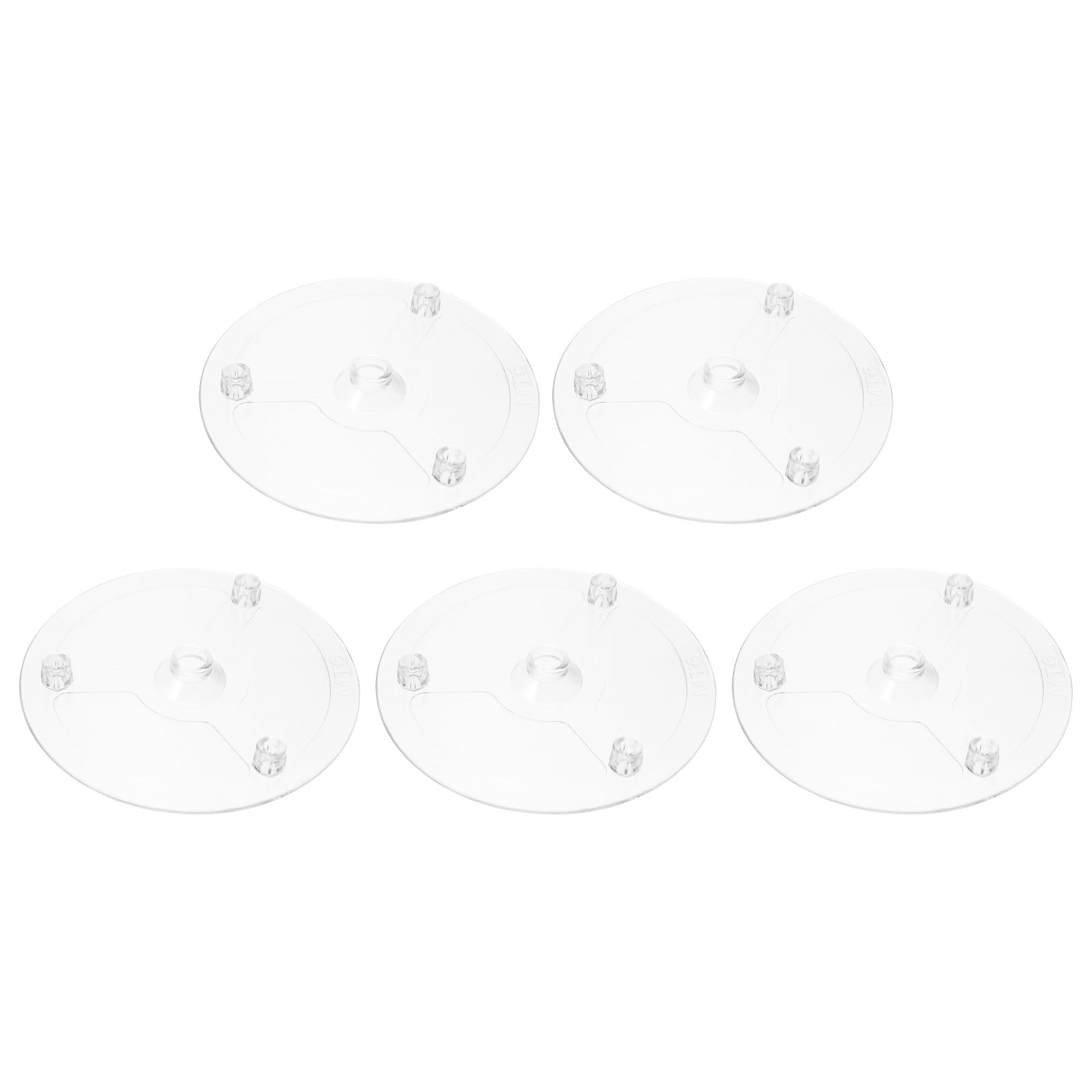 HOMEMAXS Reusable Plastic Round Cake Separator Plates for Home White 5 ...