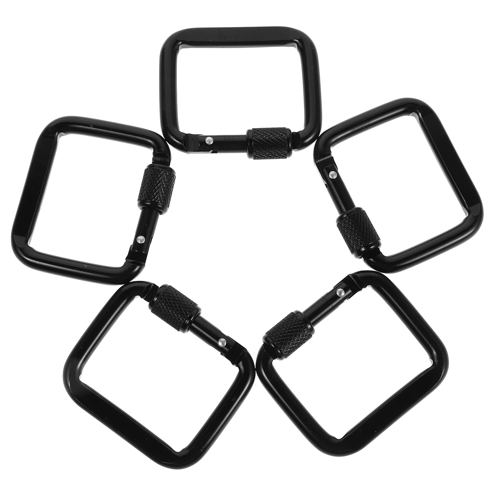 5 Pcs Caribeener Large Carabiner Clip Heavy Duty Fitness Black ...