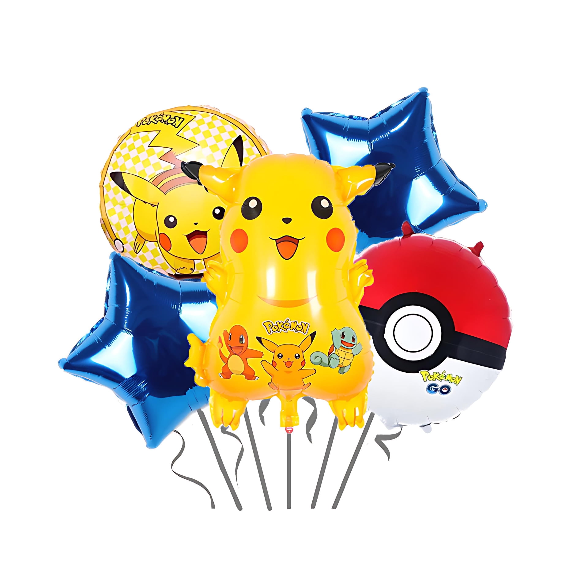 5 Pcs Cartoon Aluminum Foil Balloons Set for Birthday Decoration Theme ...