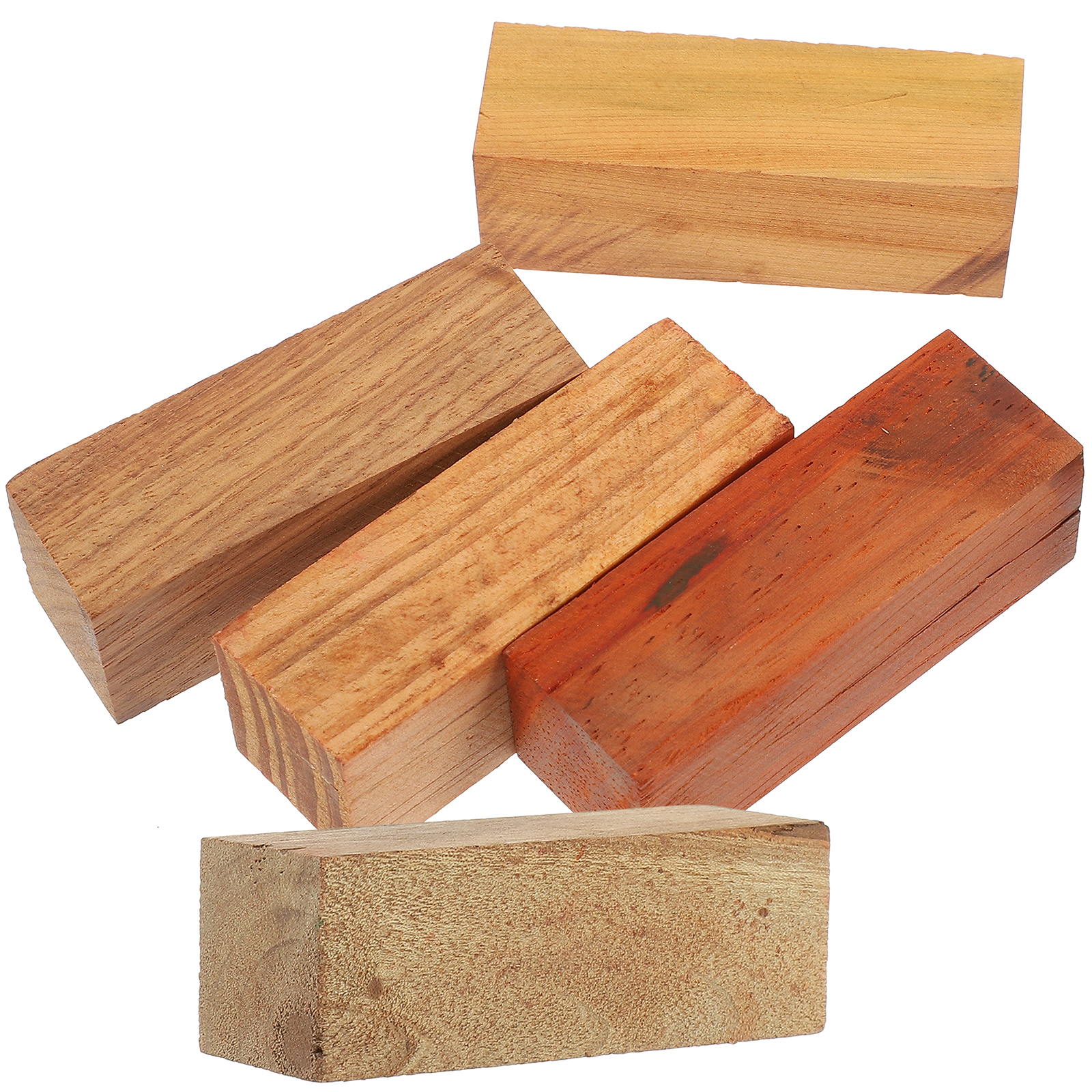 5 Pcs Carved Wood Blank Stamp Stamps for Crafts Postage Wooden Die Tool ...