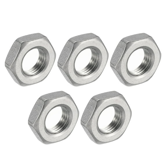 5 Pcs Cast Pipe Fitting Hex Locknut, 304 Stainless Steel Hex Lock Nut 1 ...