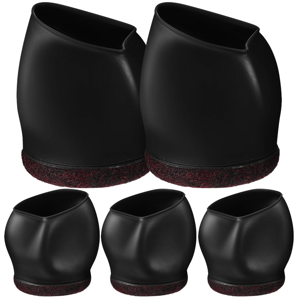 5 Pcs Caster Cover Chairs Rolling Chair Caster Cups Black Chair Wheel ...