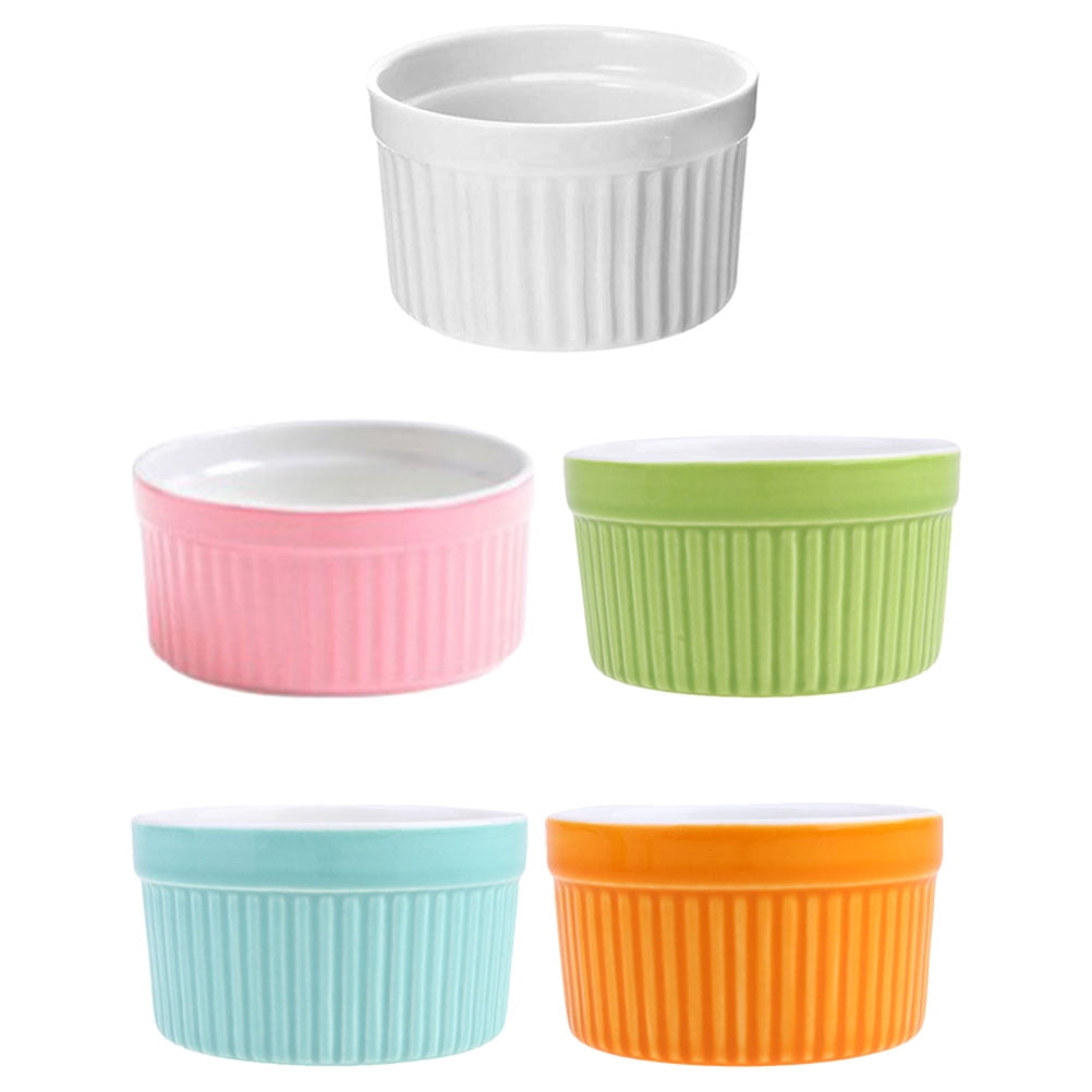 Raindrops Small Ceramic Bowl Ramekin Assorted Color 5Pcs 3.54x3.54x1 ...