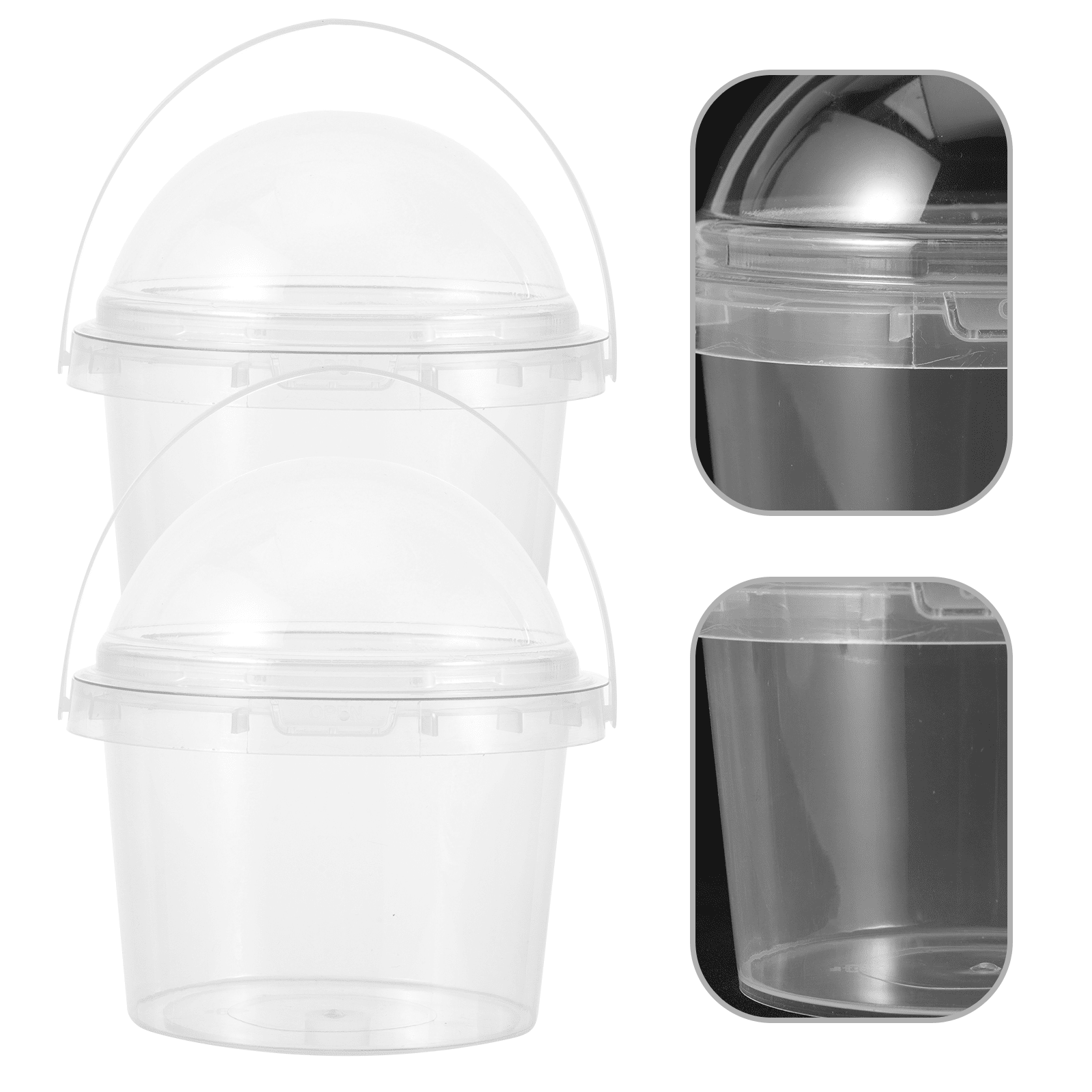 5 Pcs Charcuterie Dome Containers Portable Popcorn Bucket Clear with ...