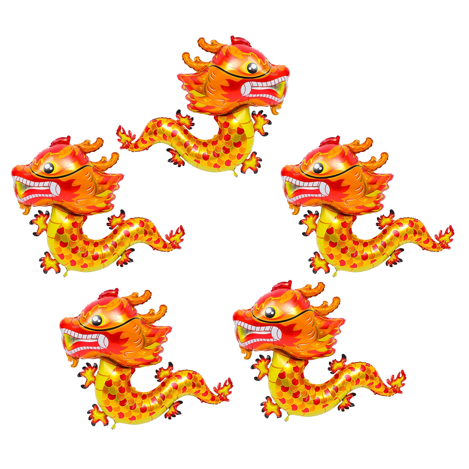 5pcs Dragon Shaped Balloons for Chinese New Year Spring Festival ...