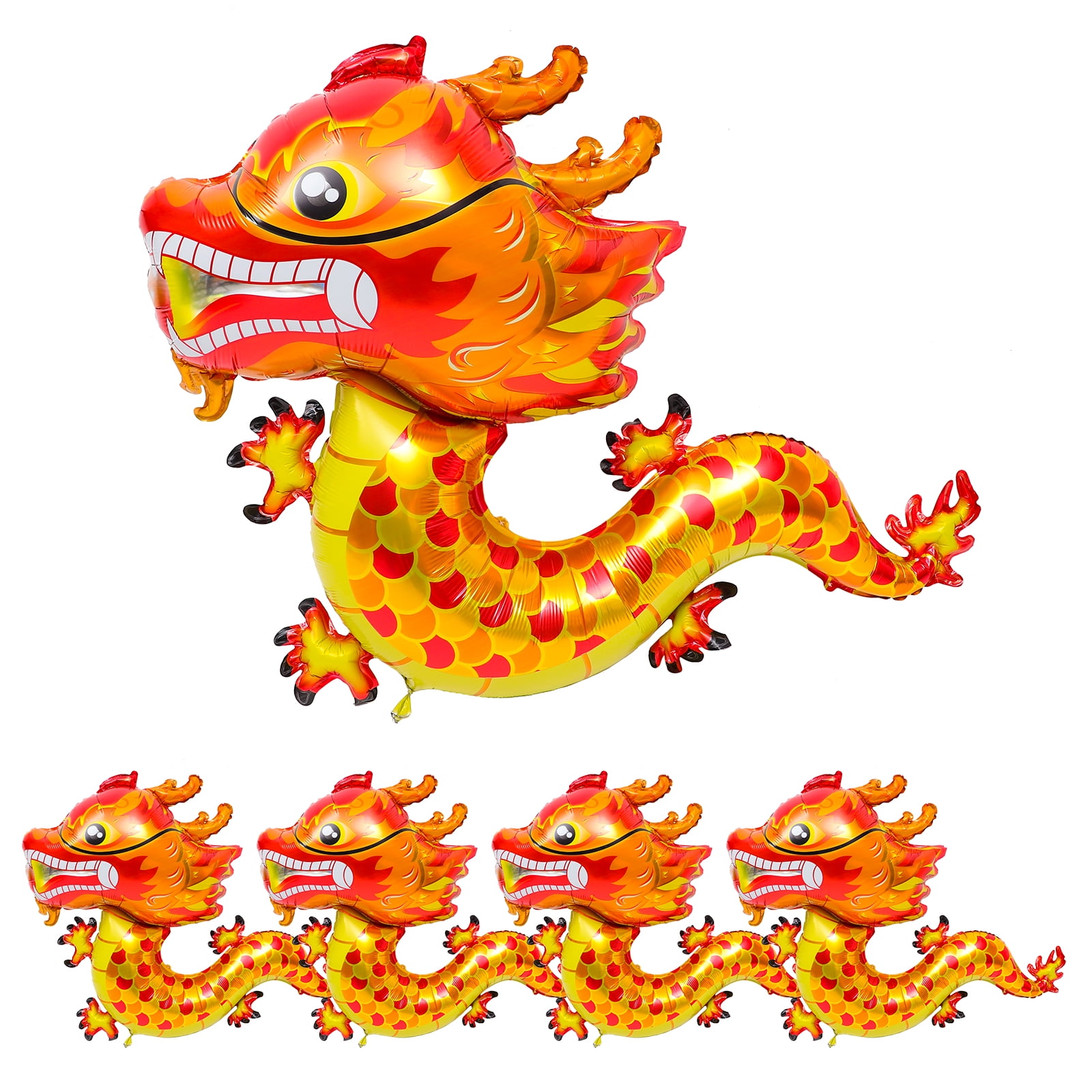 5 Pcs Chinese Dragon Balloon China New Year Party Supplies - Walmart.com