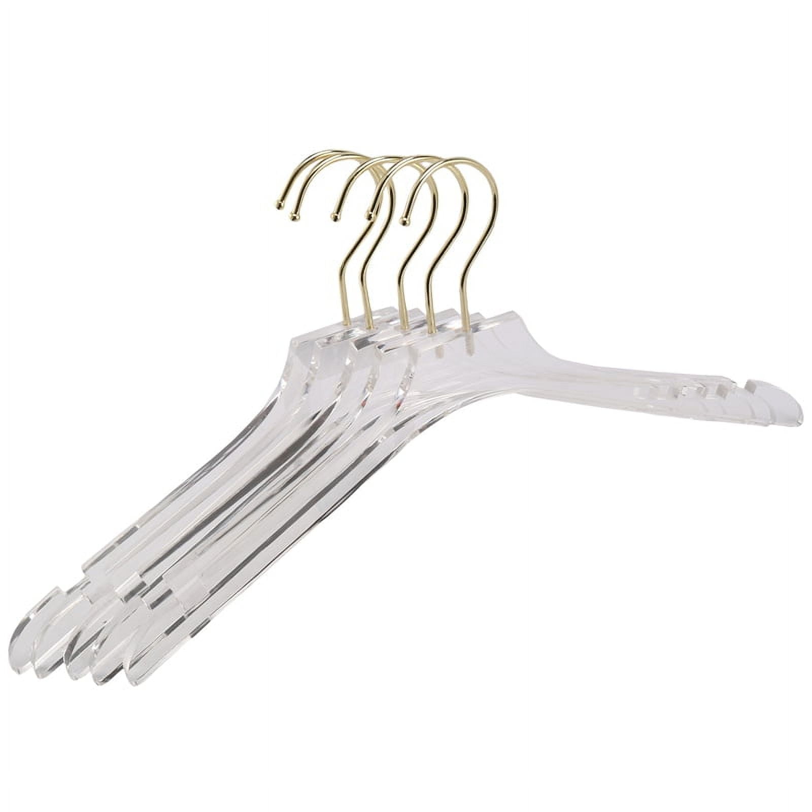 5 Pcs Clear Acrylic Clothes Hanger with ,L - Walmart.com
