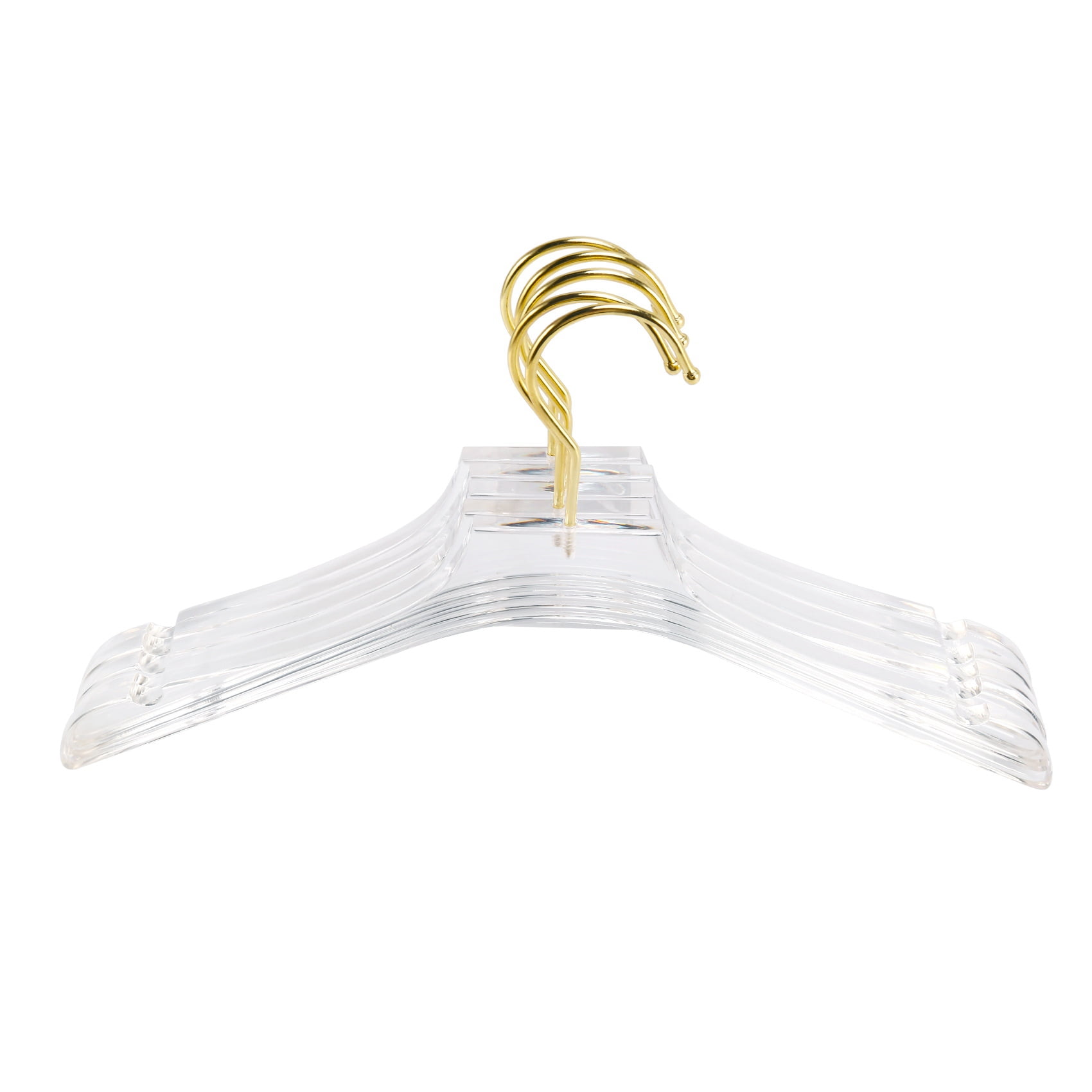 5 Pcs Clear Acrylic Clothes Hanger with Transparent Shirts Dress Hanger ...