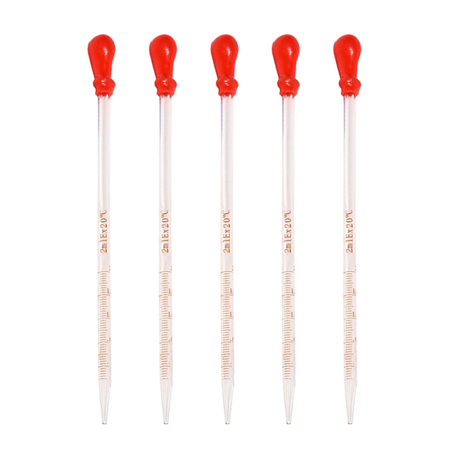 5 Pcs Liquid Pipettes Glass Scale Graduated Pipette Transparent Glass ...
