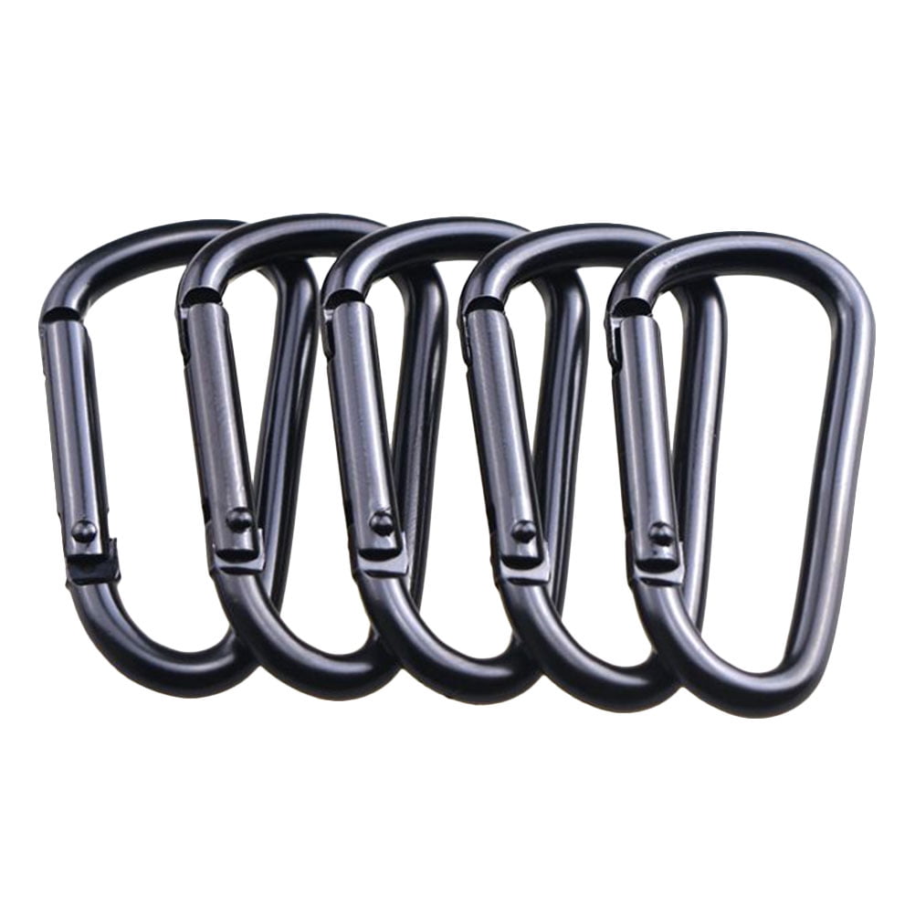 5 Pcs Carabiner Clips Key Fob Mountain Heavy Duty Small Climbing Buckle ...