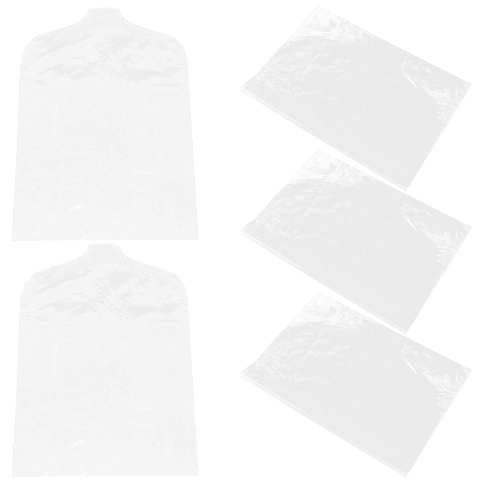 5 Pcs Clothes Hanger Dry Cleaner Bags Clothes Rail Cover Clothing Dust ...