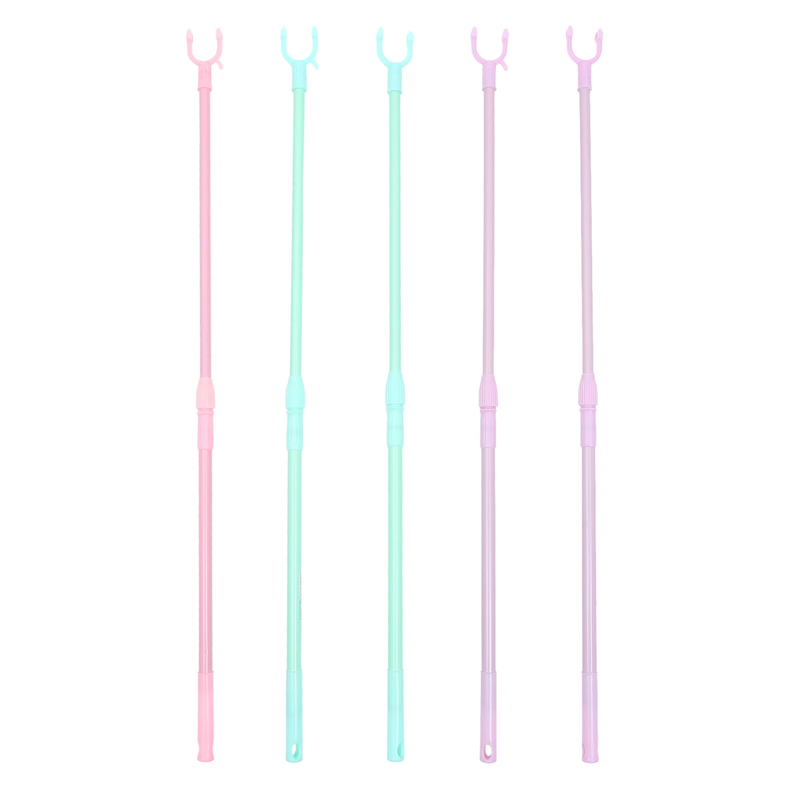5 Pcs Clothes Line Prop Pole Adjustable Clothesline Rod 98X5CM ...