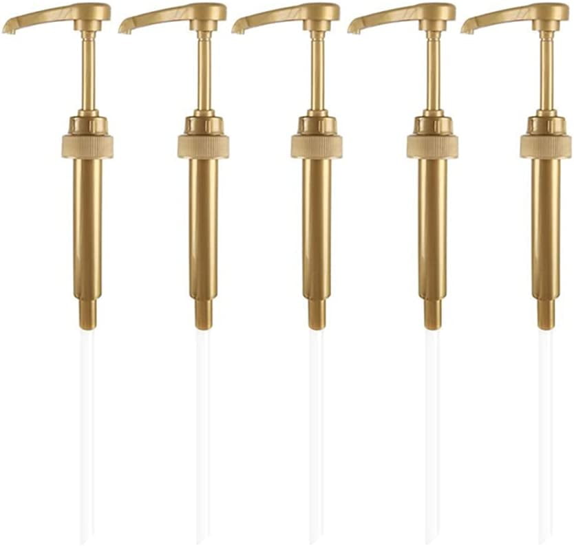 5 Pcs Coffee Milk Tea Dispenser Syrup Pump Black Liquid Dispenser for ...