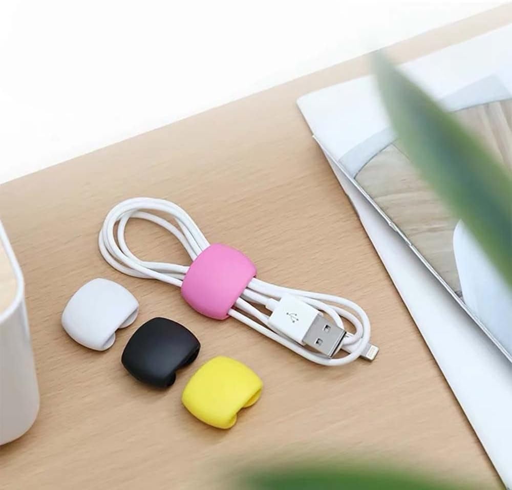 5 Pcs Colorful Cord Holder Silicone Fashion Cable Organizer Clips ...