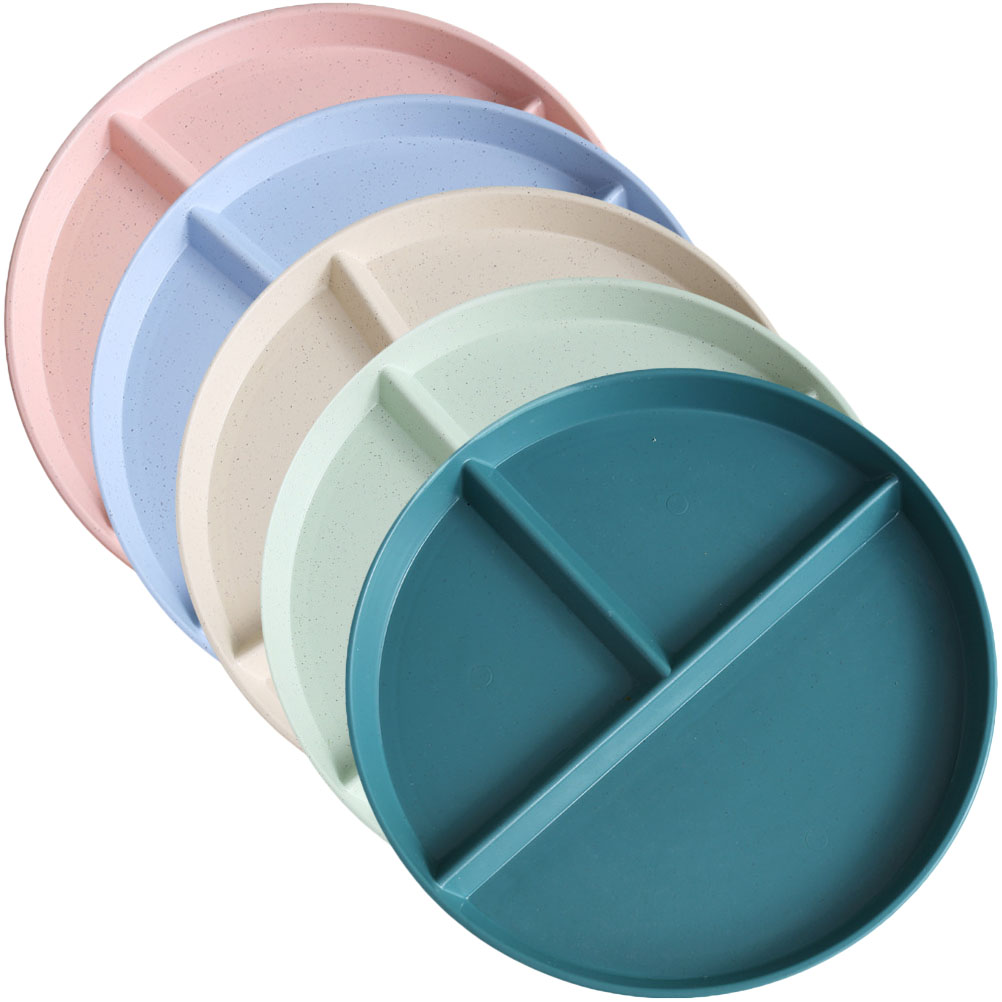 5 Pcs Compartment Lunch Tray Divided Plate Famiwear Dishes Kid Food ...