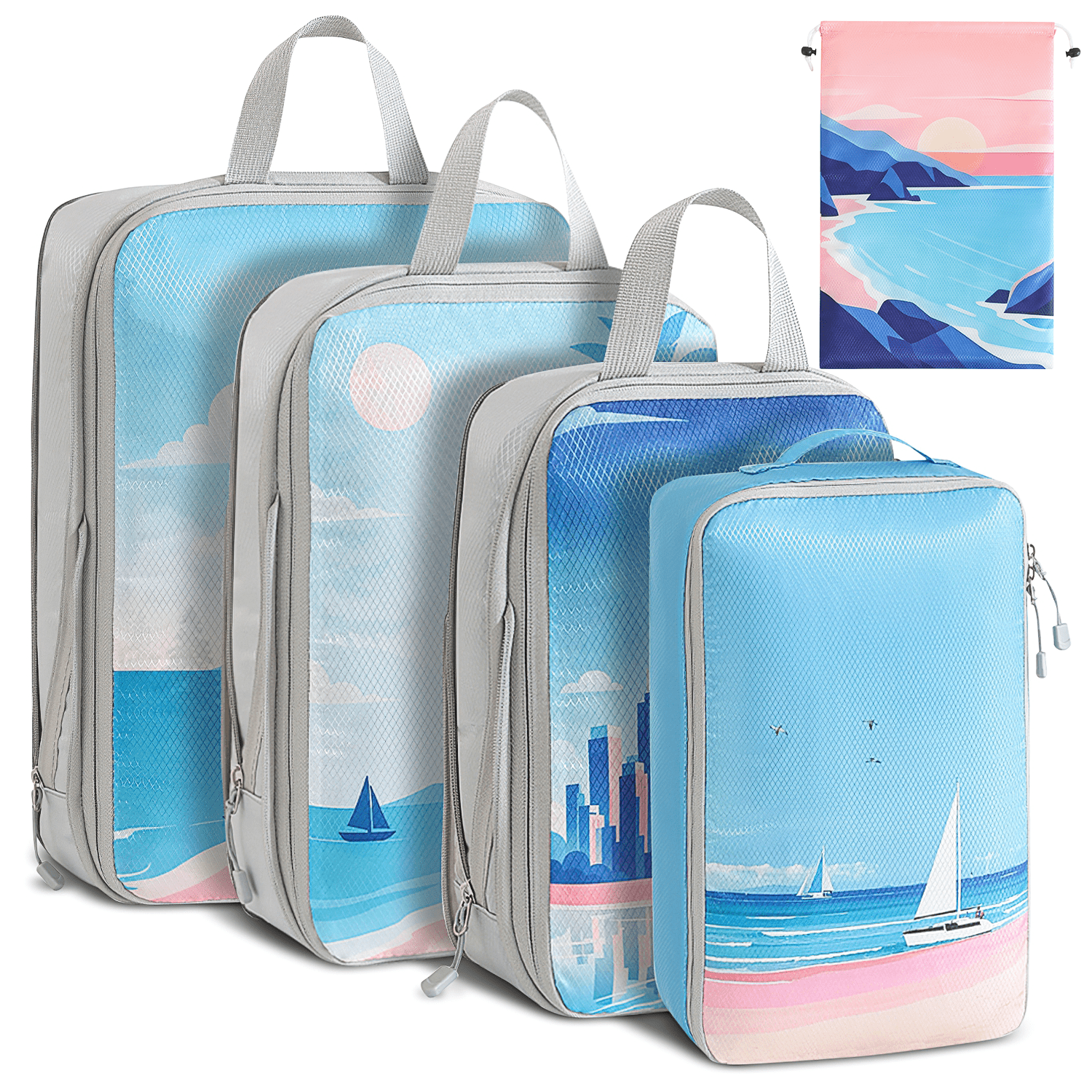 Packing Cubes for Travel, 5 Pieces Luggage Packing Organizers for ...