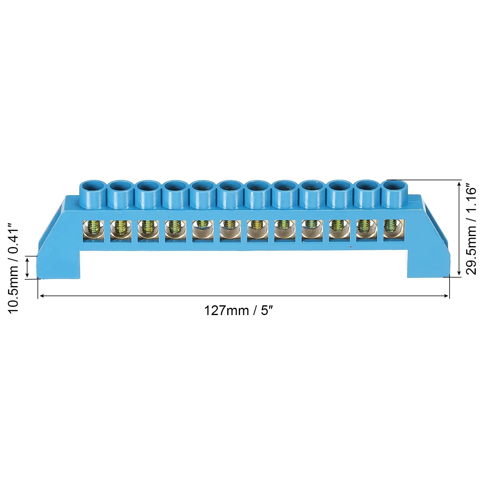 5 Pcs wire connector, brass construction, copper screw terminals, and ...