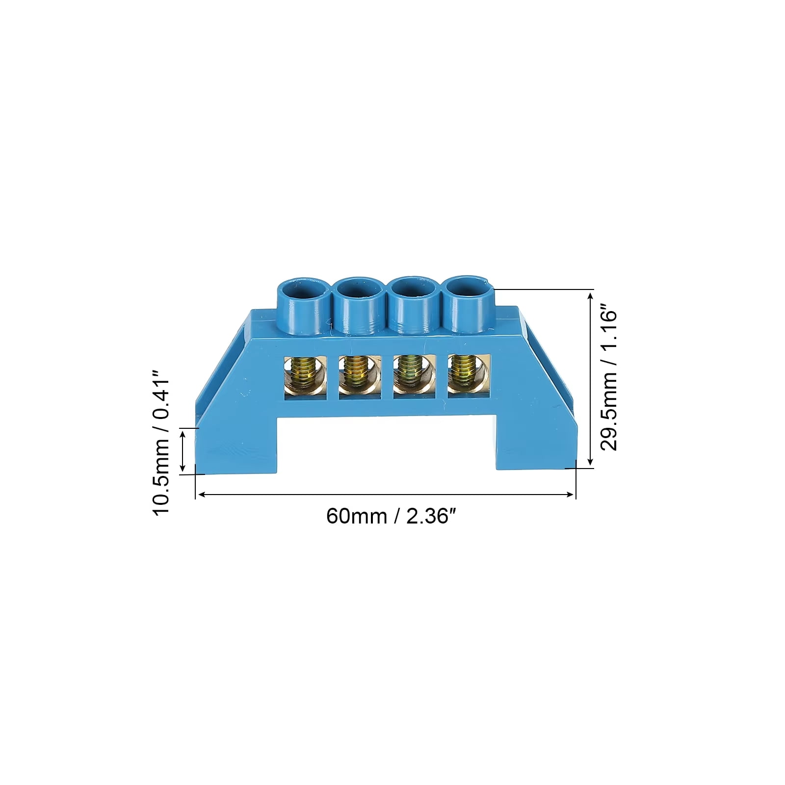 5 Pcs wire connector, brass construction, copper screw terminals, and ...