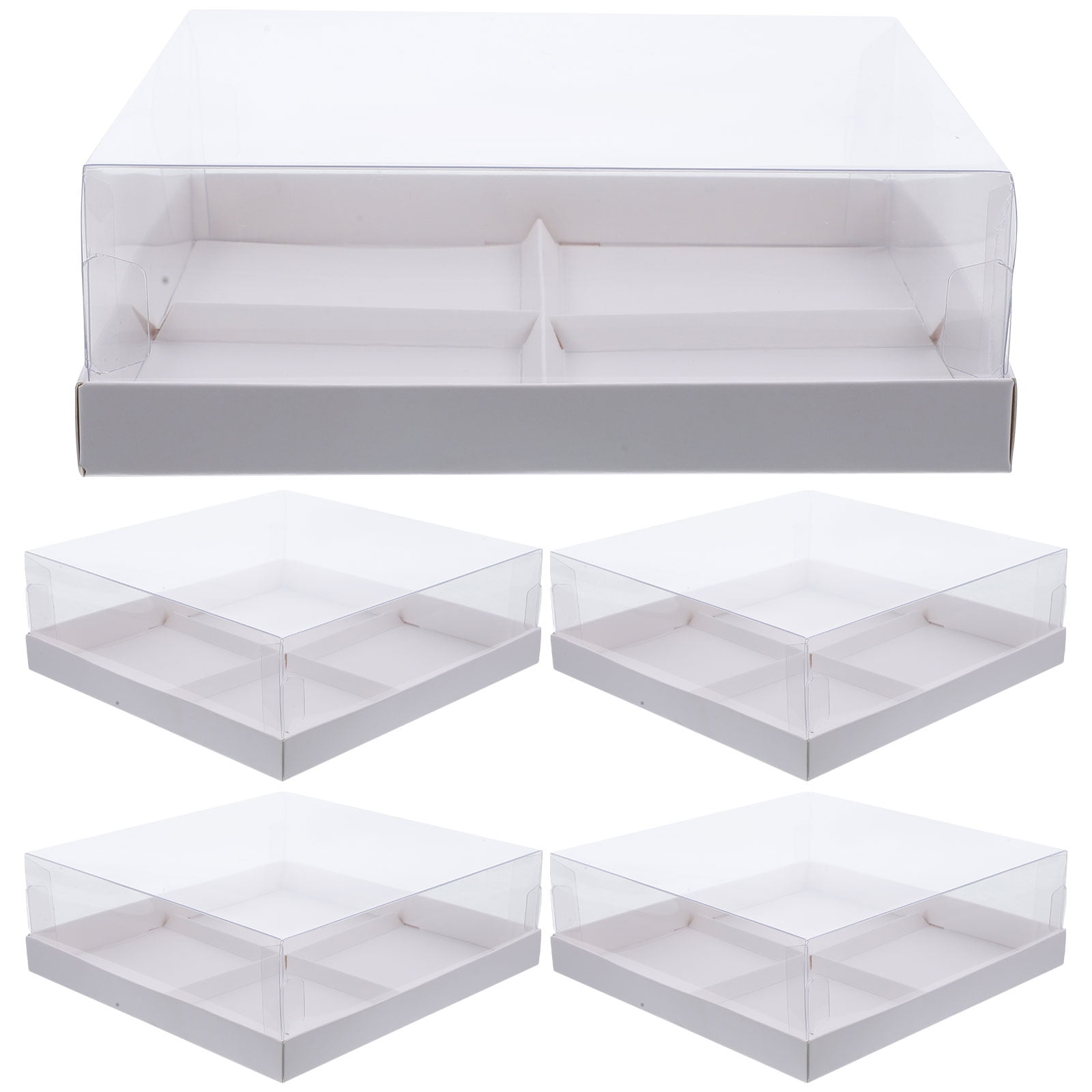 5pcs Clear Bakery Boxes for Cupcakes Donuts Pastries Muffins Packaging ...