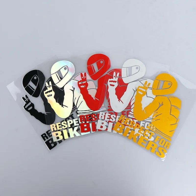 5 Pcs Cool Motorcycle Funny Helmet Stickers Bikers Rocker Decal ...