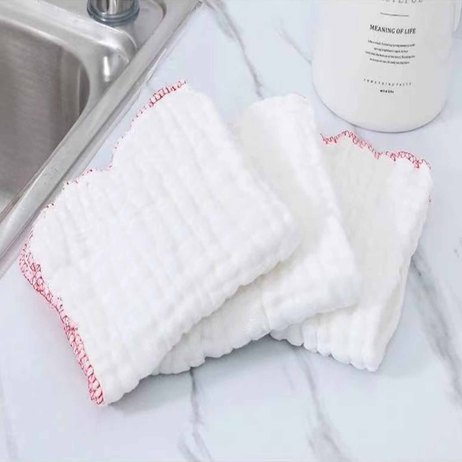 5 Pcs Cotton Dishcloths Easy to Clean Wipes Wipe The Table Cottons ...