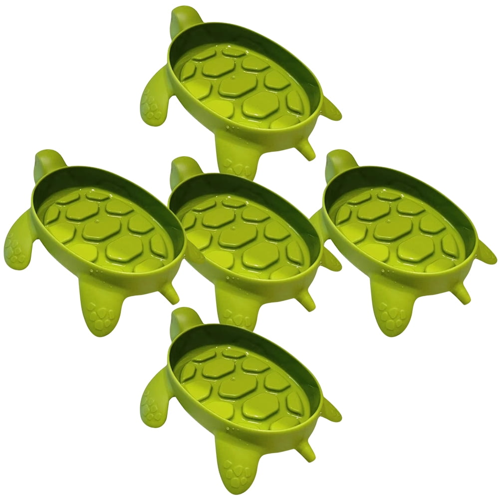 5 Pcs Creative Turtle Soap Box Dish Dispenser Cup Foam Animal Holder ...