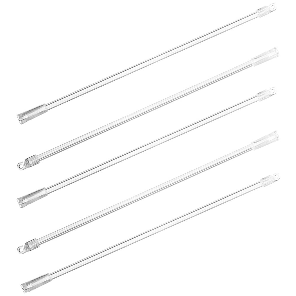 5 Pcs Curtains Rods Tension Rod Drapery Pull Rod Transparent Blind Rod ...
