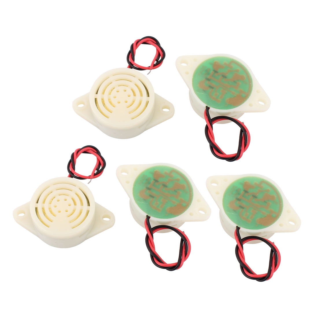 5 Pcs DC 3-24V 12V 2-Wired Intermittent Active Electronic Buzzer Alarm ...