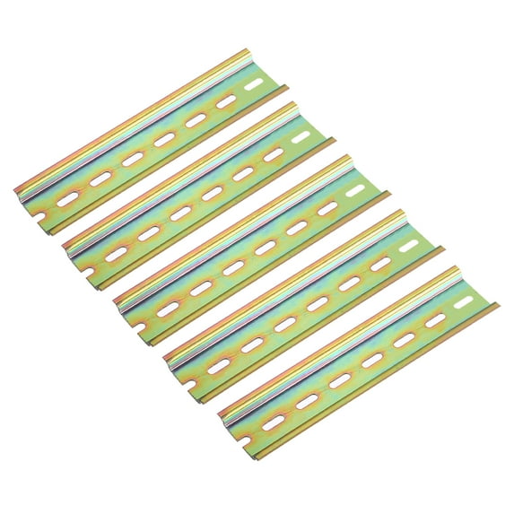 5 Pcs DIN Rail Slotted Iron Mounting Guide 5"(130mm) x 35mm x 7.5mm ...