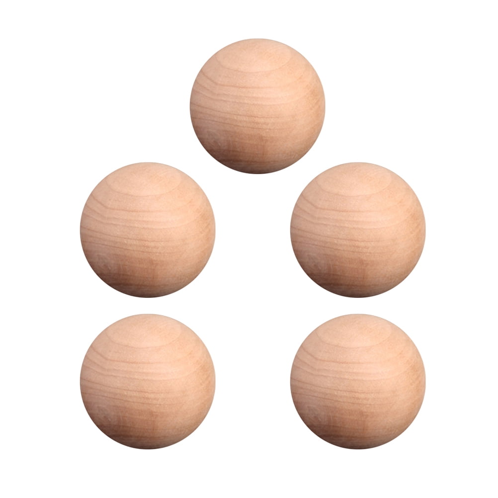 KALLORY Round Wooden Balls for DIY Use Smooth and Durable Assorted ...