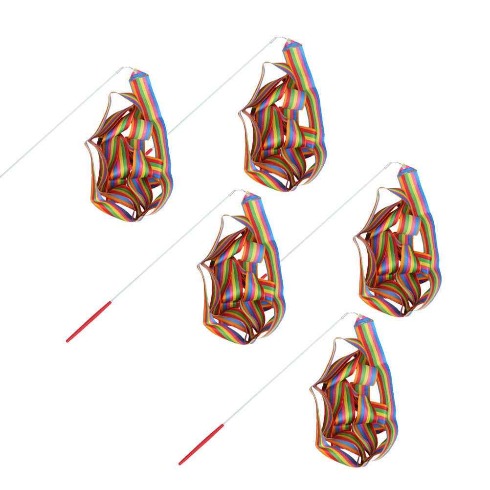 5 Pcs Dance Ribbon Streamer Dancing Silk Kids Streamers Oriental Circus ...