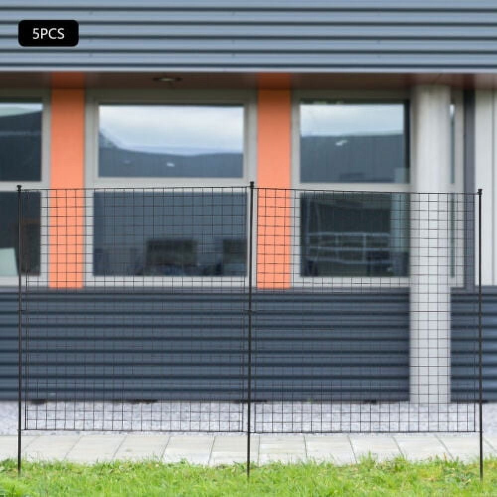 5 Pcs Decorative Graden Fence Lawn Barrier Panels Metal Road Edge ...