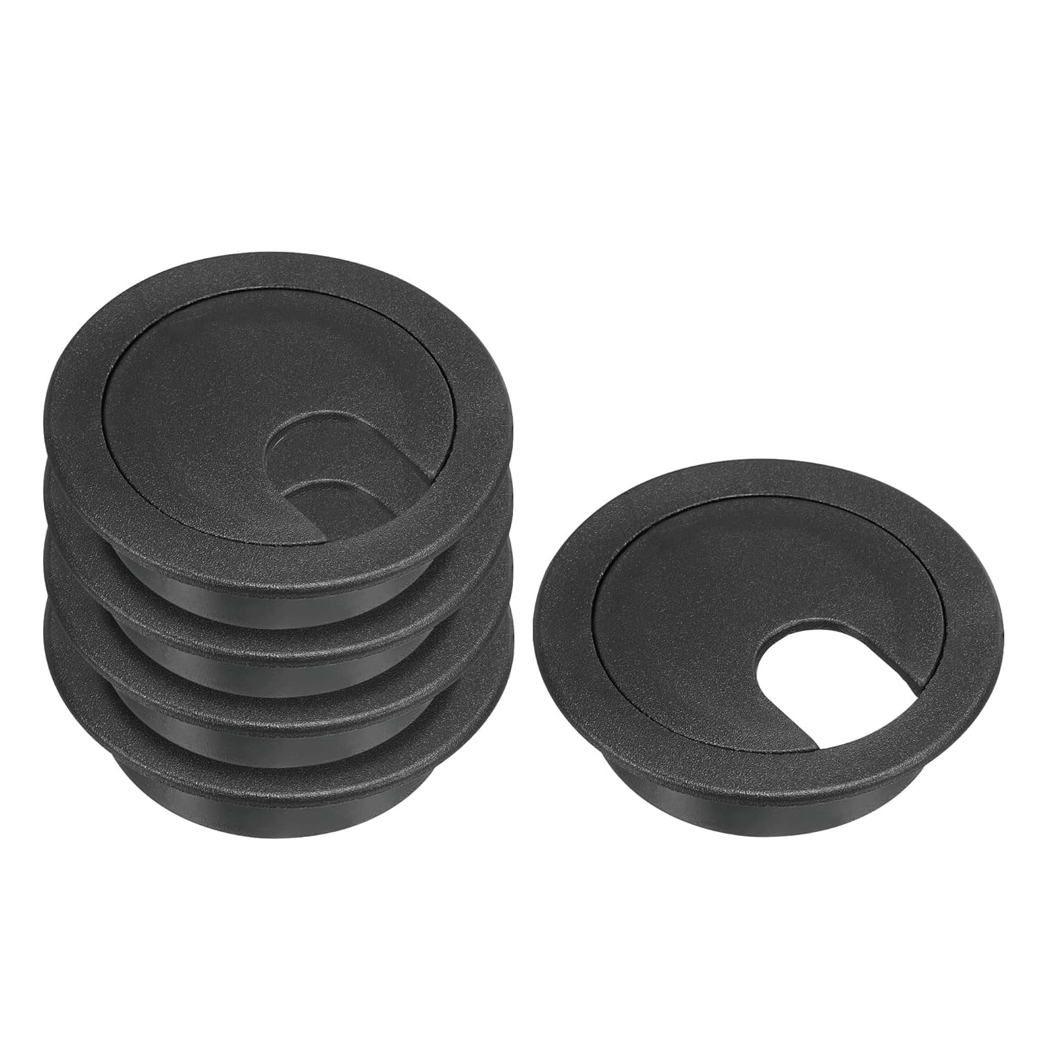 5 Pcs Desk Cable Hole Cover, Cord Through Raceway Plastic Great for ...