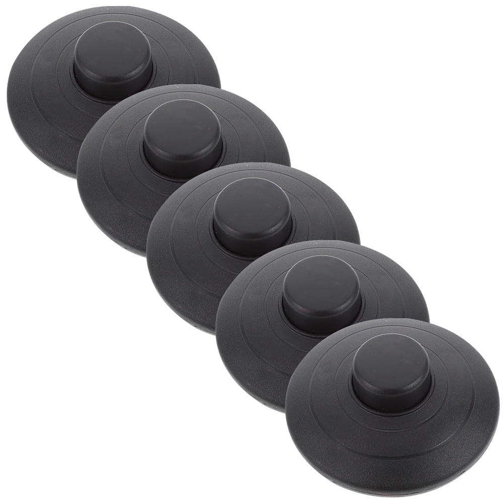 5 Pcs Desk Lamp Floor Foot Switch Power Cord Midway Pedal Self-locking ...