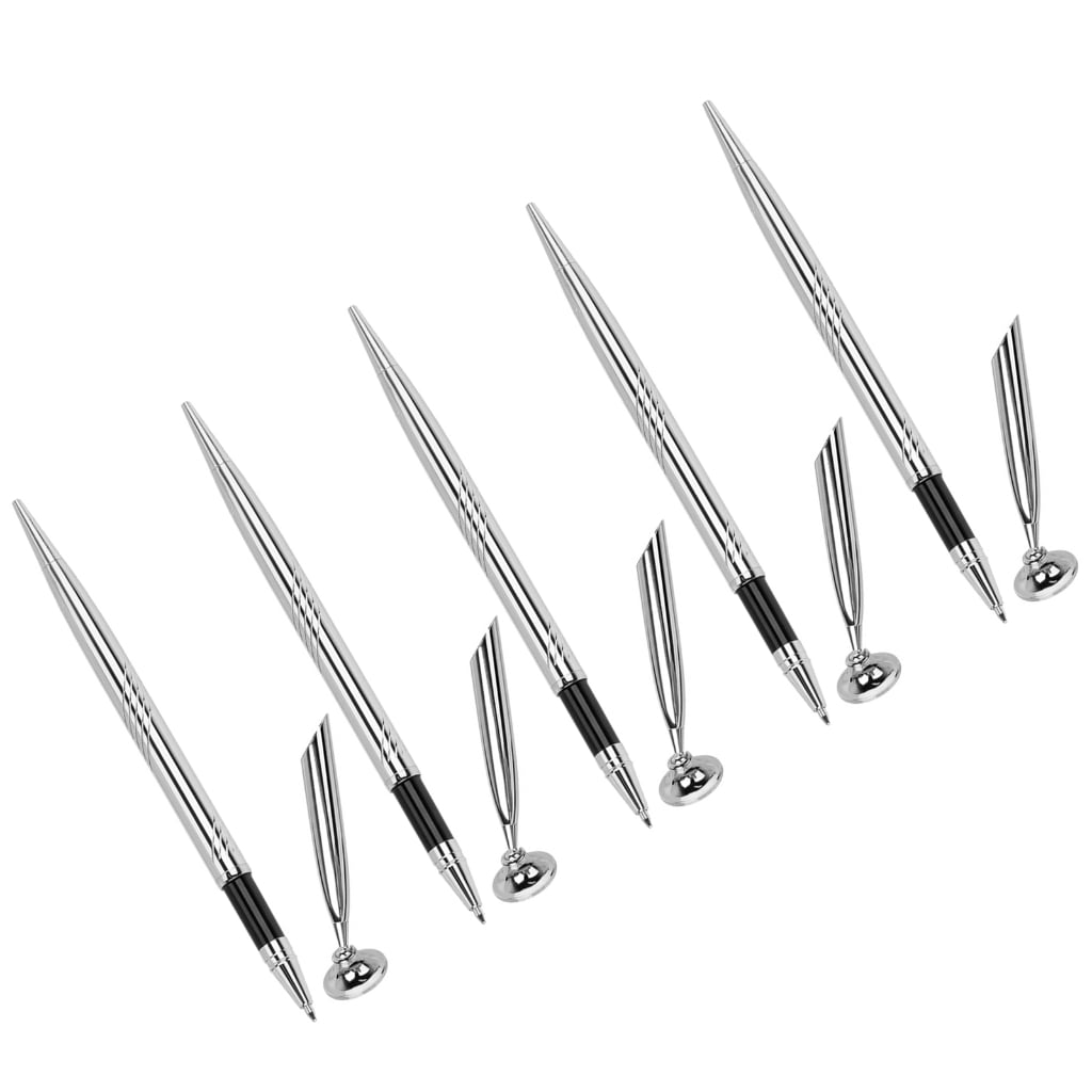 5 Pcs Desktop Pen Ballpoint Pen with Base Counter Service Pen Smooth ...