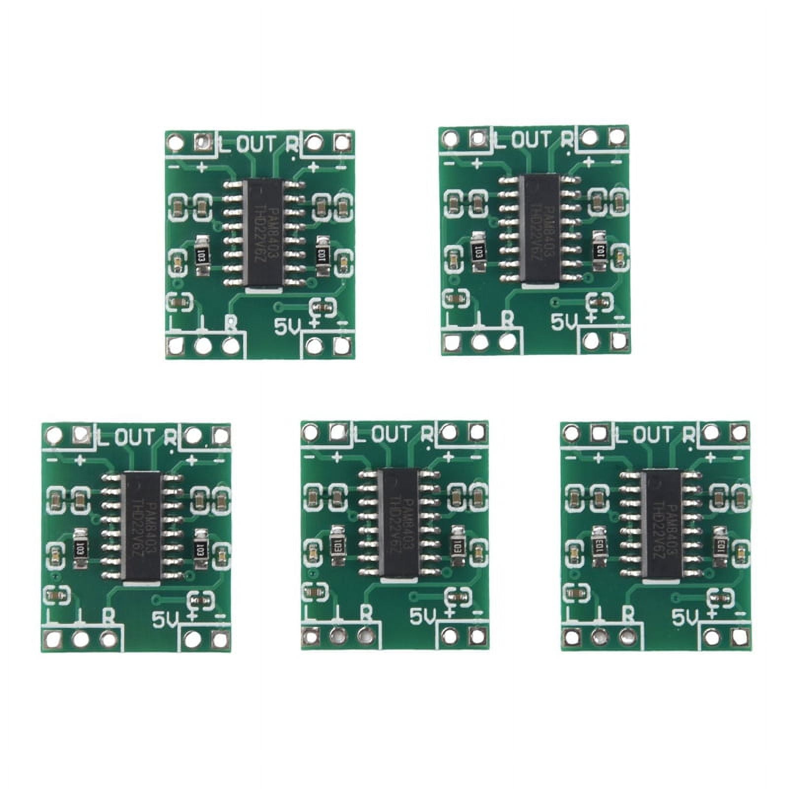 5 Pcs Digital Power Amplifier Board,2X3W Type D PAM8403 Audio Module DC ...