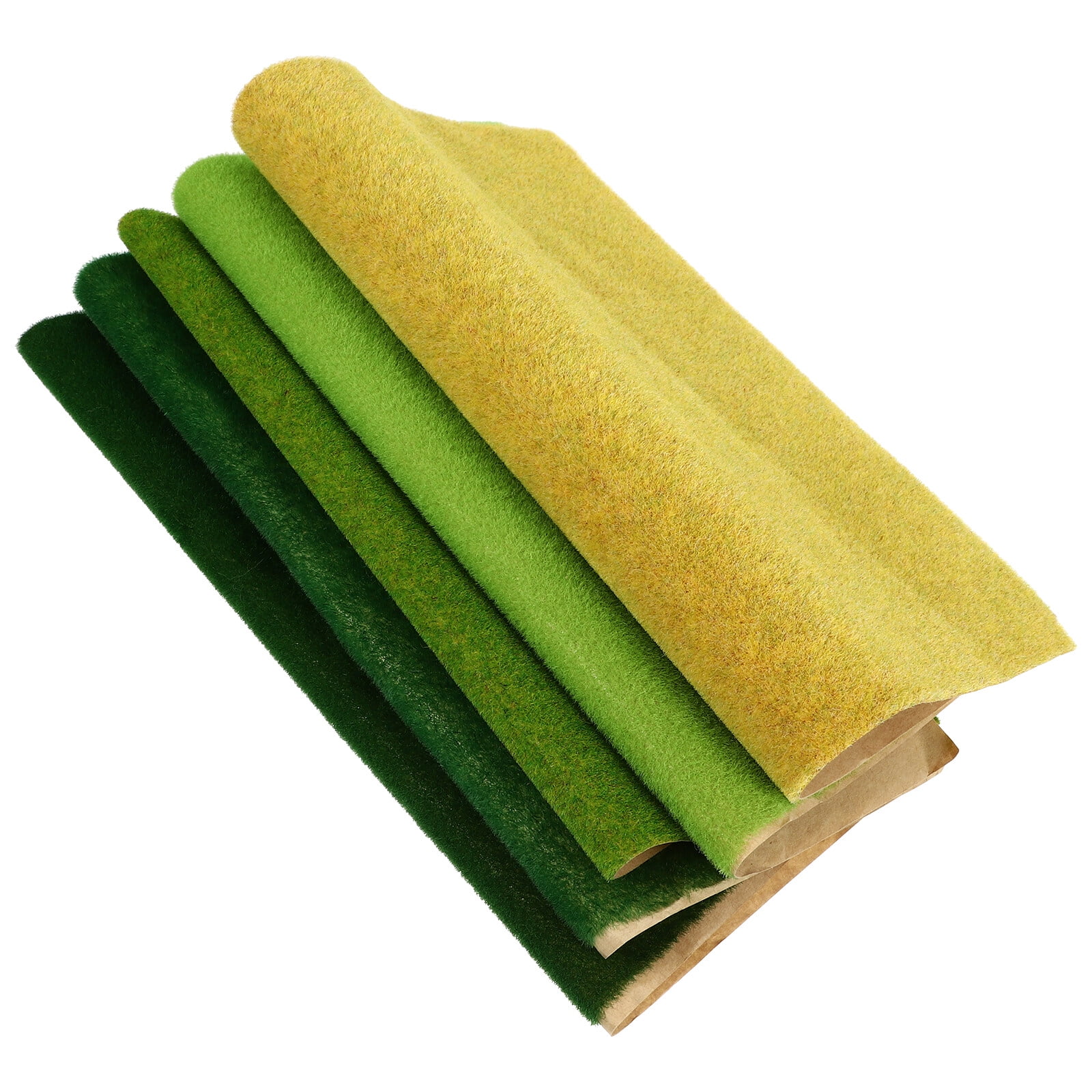 5 Pcs Diorama Artificial Lawn Grass Scenery Mat Sand Table Dollhouse ...