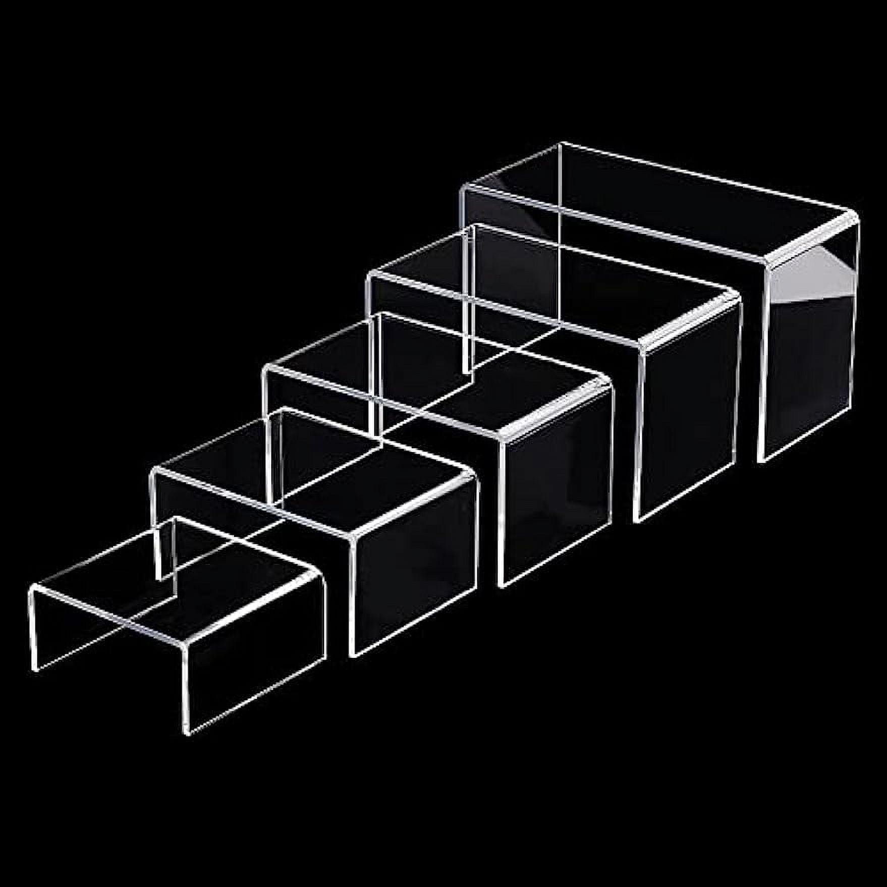 5Pcs Display Riser Rectangular Riser Clear Display Stand Collectibles ...