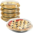 5 Pcs Disposable Pie Carrier with Clear Lid Round Cake Cupcake Container for Pies Cake Slice ...
