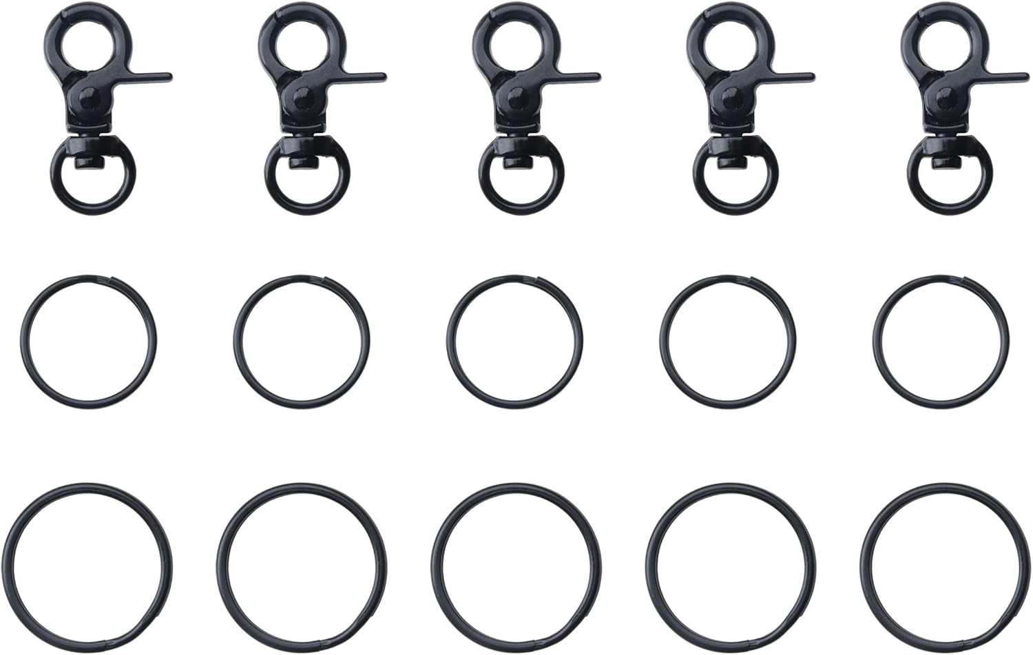 5 Pcs Dog Tag Clips with 3/4 Inch & 1 Inch Keychains - Multipurpose ...