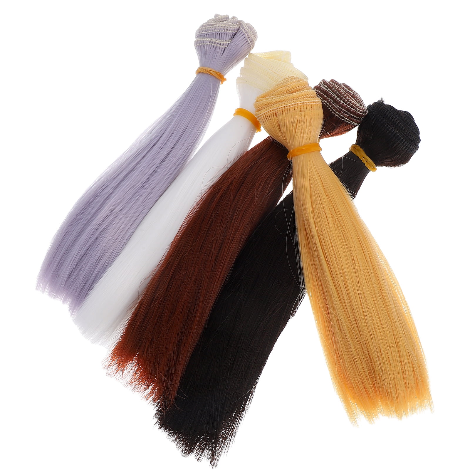 5 Pcs Doll Wig Wigs Small Straight Dolls Hair Decoration Fashion ...