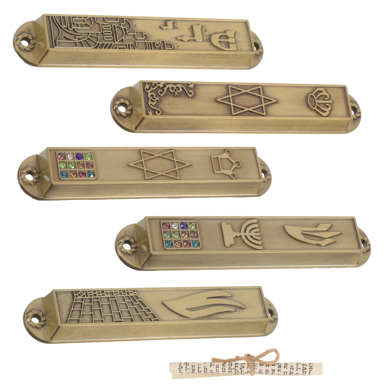 5 Pcs Door Scroll Holy Pillar Crafts Symbols Mezuzah Decor Judaica Home ...
