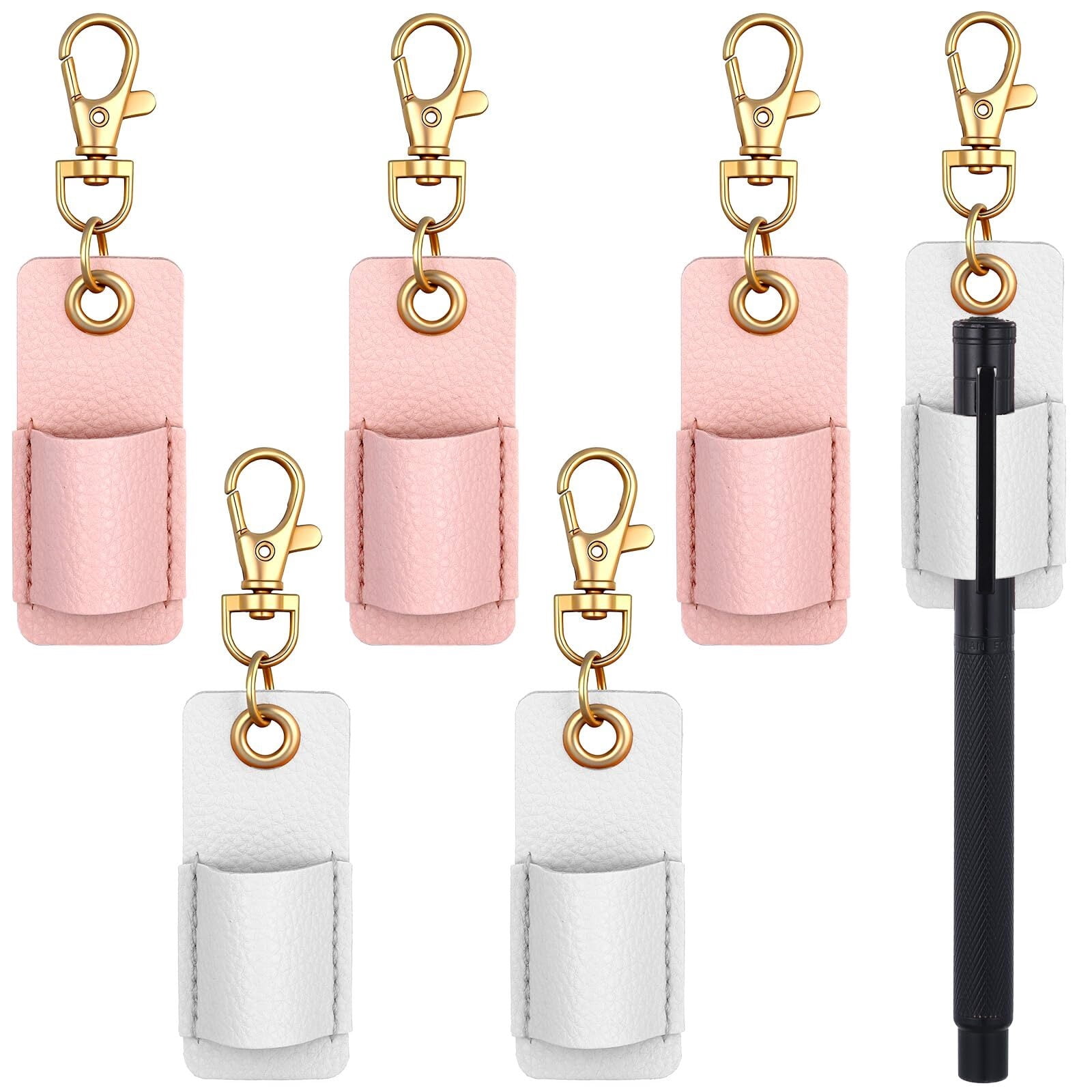 5 Pcs Double Lanyard Pen Clip, Portable Pen Holder for Lanyard, Anti ...
